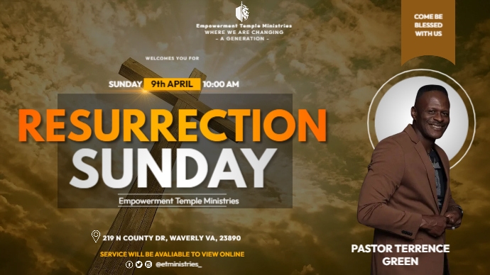 Resurrection Sunday service | PosterMyWall