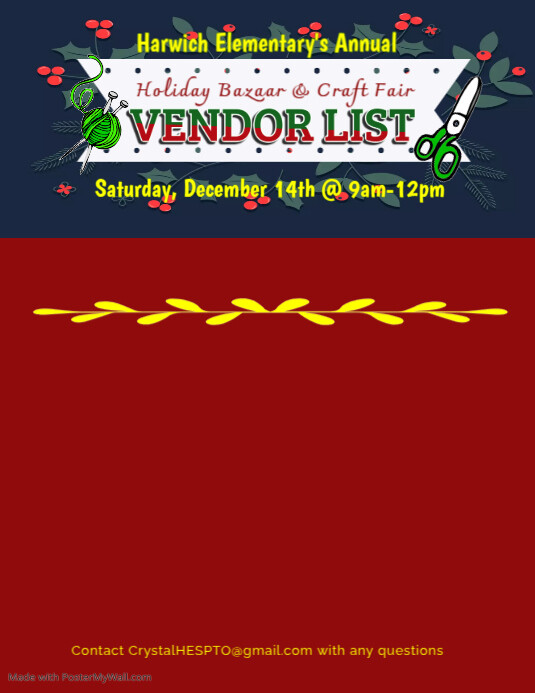 Vendor List cover | PosterMyWall