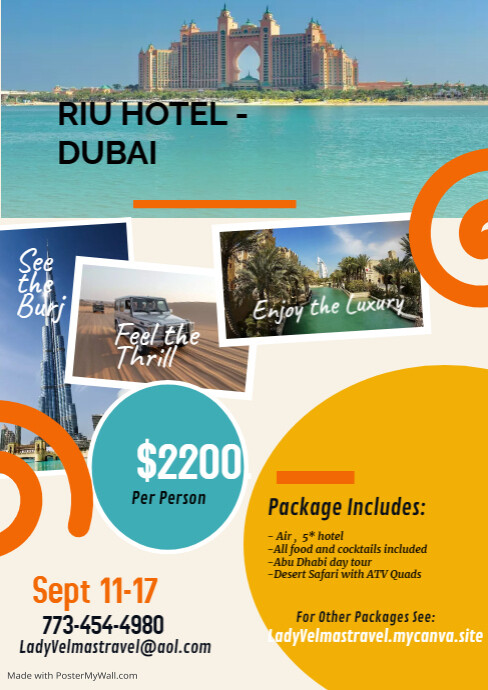 Dubai Travel Flyer | PosterMyWall