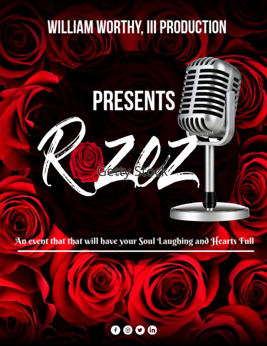 Valentine's day flyer with roses | PosterMyWall
