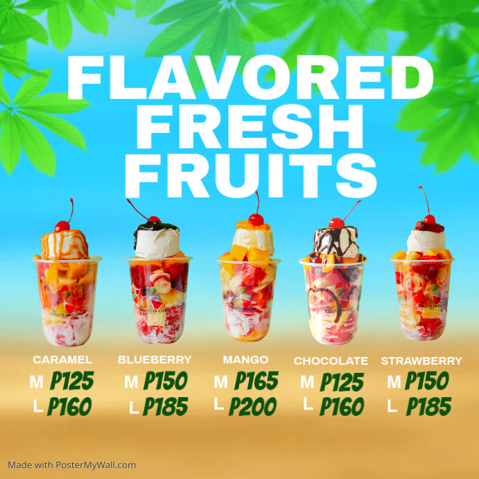 Juice Bar Menu Template (1) | PosterMyWall