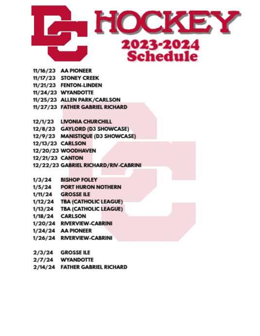 DC SCHEDULE 1 | PosterMyWall