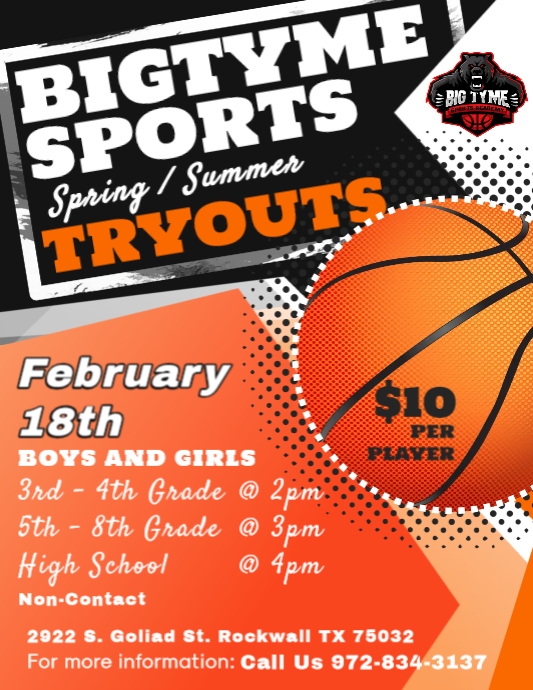 Copy of Tryouts | PosterMyWall