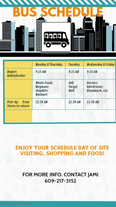 Bus Schedule Travel Digital Display Template | PosterMyWall