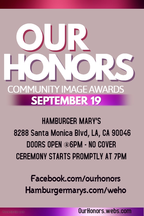 OUR HONORS Weho | PosterMyWall