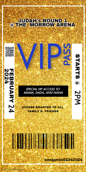 vip pass template white and dark blue colors (1) | PosterMyWall