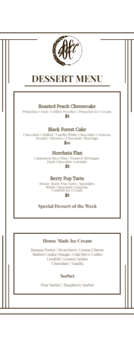 Gallery Dessert Menu | PosterMyWall
