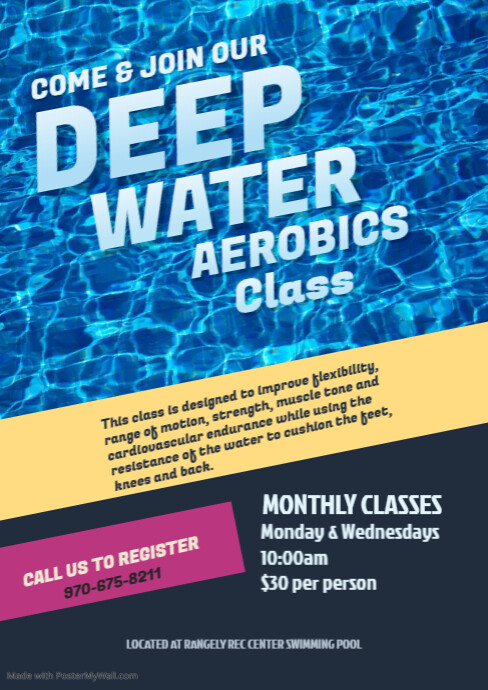 Water Aerobics Flyer Template | PosterMyWall