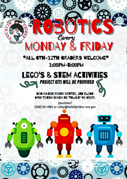 Cute robot party invitation | PosterMyWall
