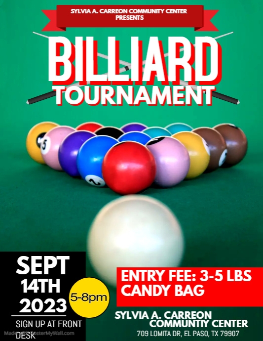 Billiard Tournament Poster | PosterMyWall