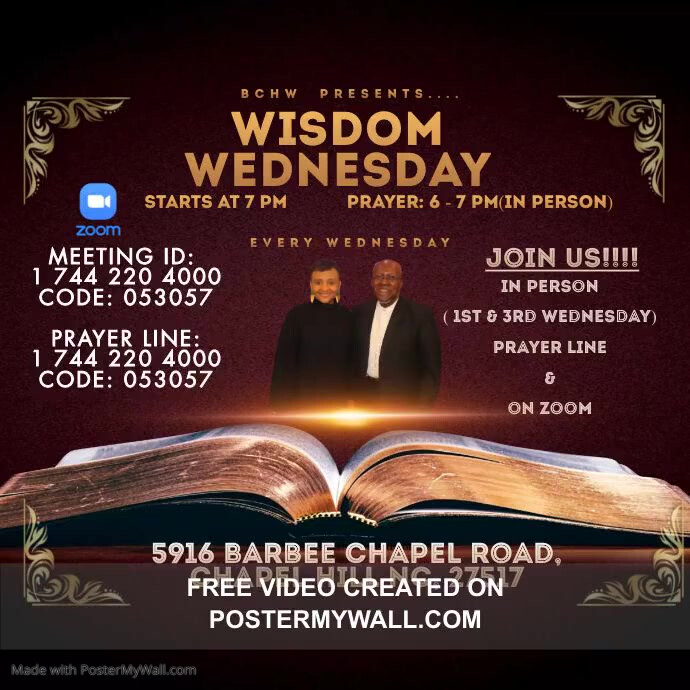 Mahogany Church Bible Study Session Advert Sl | PosterMyWall