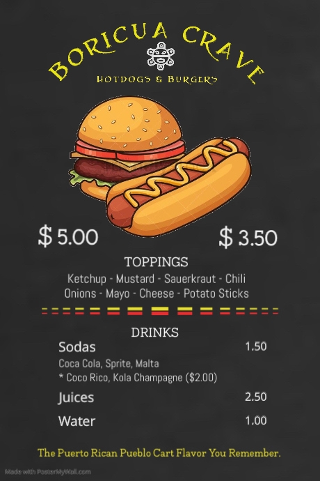 Menu board | PosterMyWall