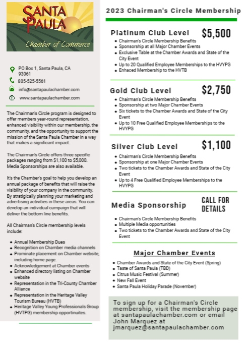 2023 Chairman's Circle Membership | PosterMyWall