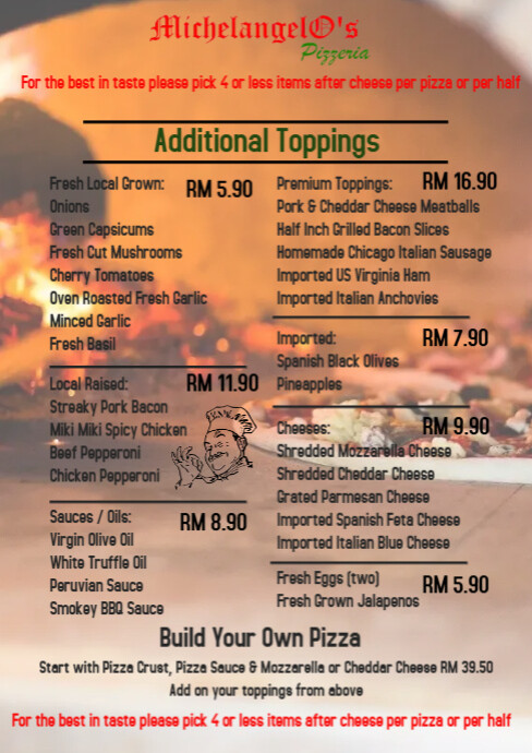 MCO SPECIALS Menu | PosterMyWall