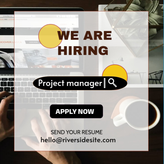 Editable "We are hiring" job template | PosterMyWall