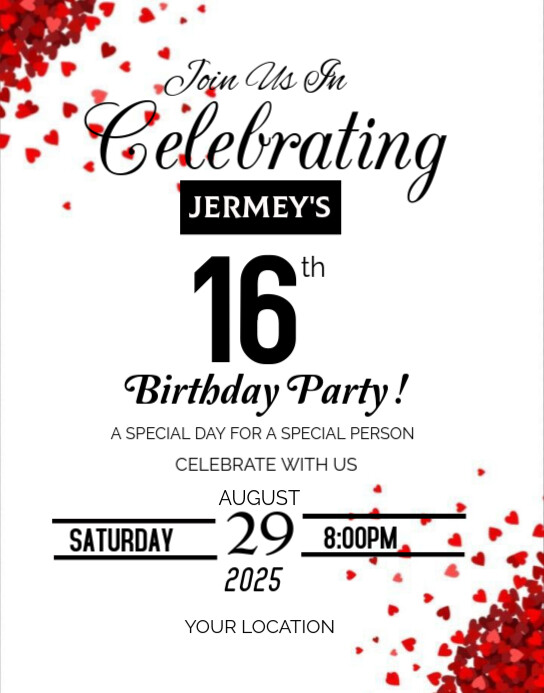 Editable birthday temple Templat | PosterMyWall