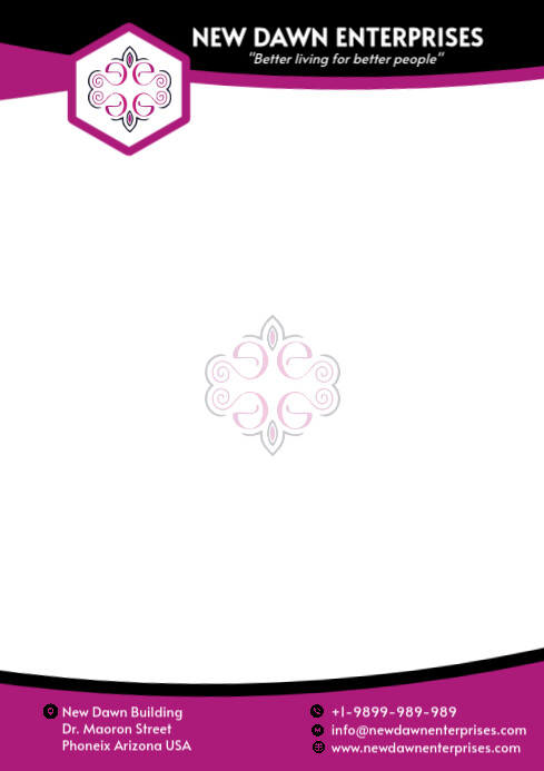 Copy of Editable blank Letter Head A4 business flyer | PosterMyWall