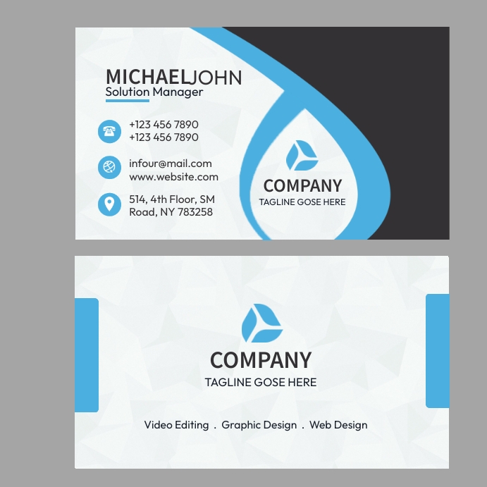 Editable Business Card Template | PosterMyWall