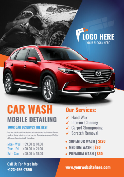 Editable Car wash flyer template | PosterMyWall