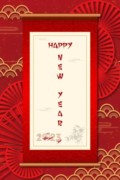 De Saudações De Ano Novo Chinês Editável Modelo | PosterMyWall