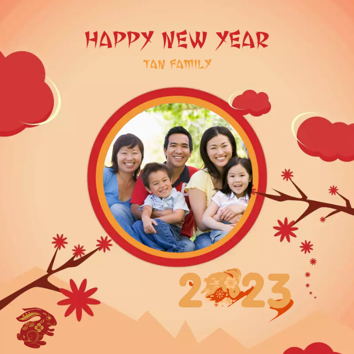 editable chinese new year greetings w/ photo Template | PosterMyWall