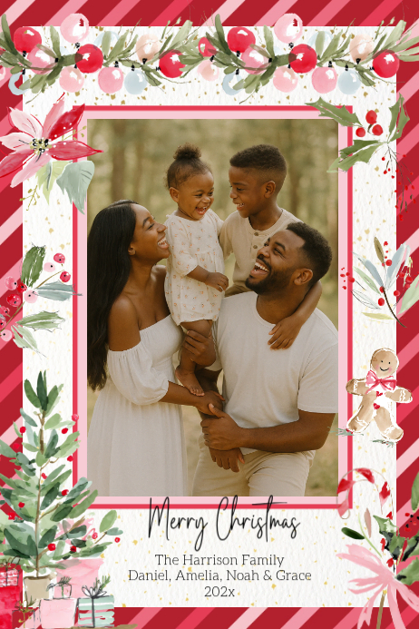 Editable Christmas Card Printable Digital Download Template | PosterMyWall
