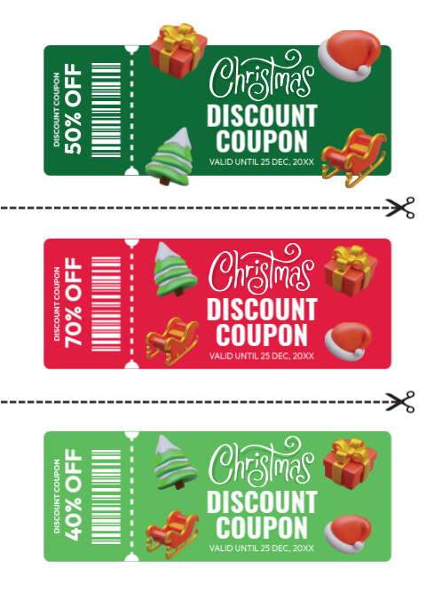 Editable Christmas gift voucher templates | PosterMyWall