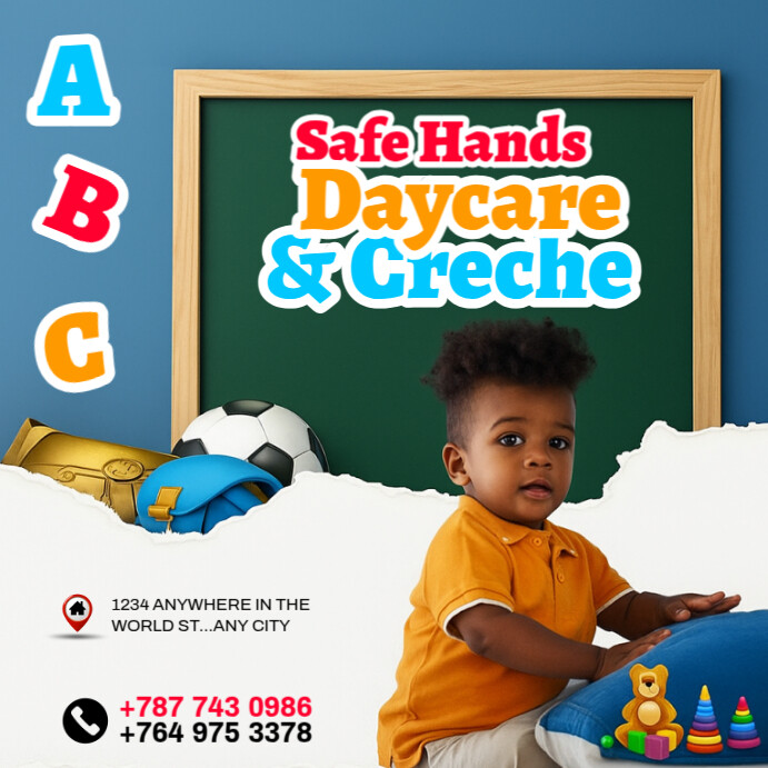 Plantilla de Editable daycare and creche flyer Instagram post ...
