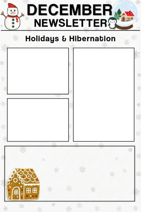 Editable December Newsletter Template | Winter Holiday Classroom Poster ...