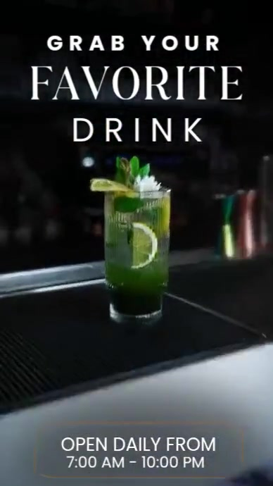 Editable Drink Promo Flyer | Restaurant & Café Beverage Ad Template ...