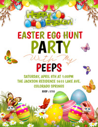 Editable Easter Egg Hunt Invitation Template | PosterMyWall