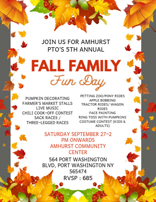 Editable Fall Family Fun Day Flyer Template | PosterMyWall