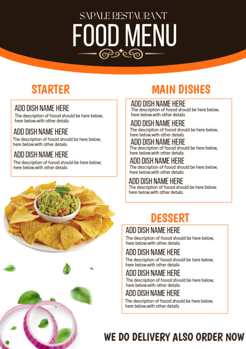 Editable food template | PosterMyWall