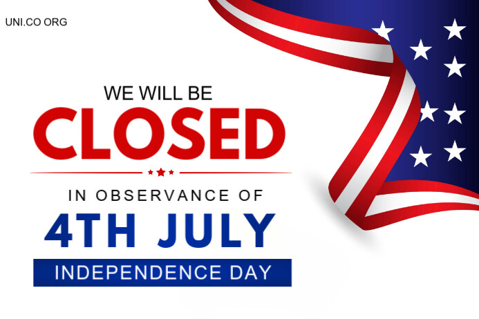 Editable Fourth of July closed signs poster เทมเพลต | PosterMyWall
