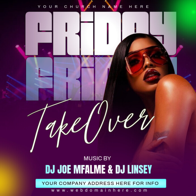 Copy of Editable Friday Night Takeover Party Flyer Template | PosterMyWall