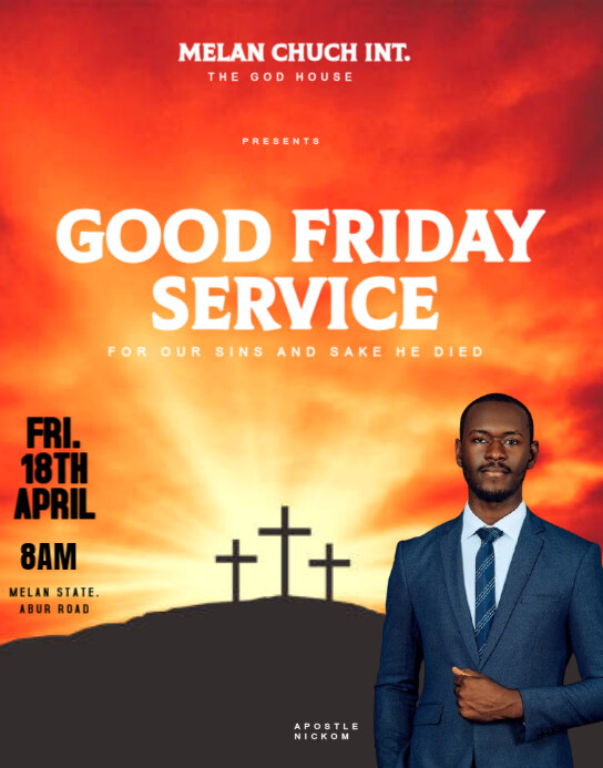 EDITABLE GOOD FRIDAY TEMPLATE | PosterMyWall