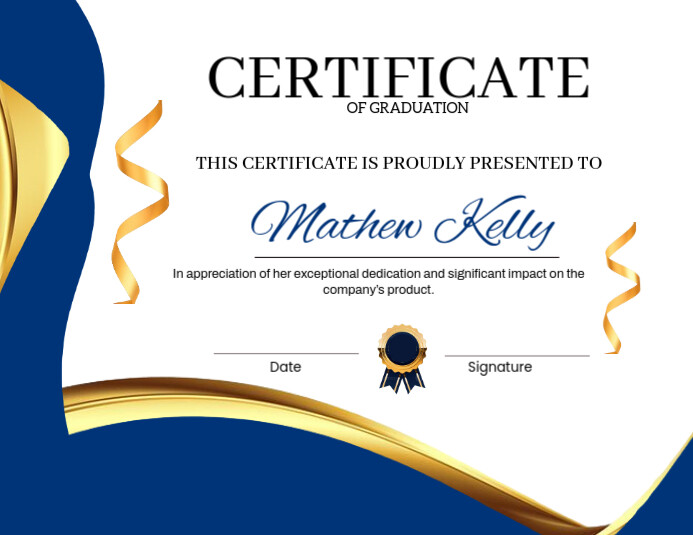 editable graduation certificate template | PosterMyWall