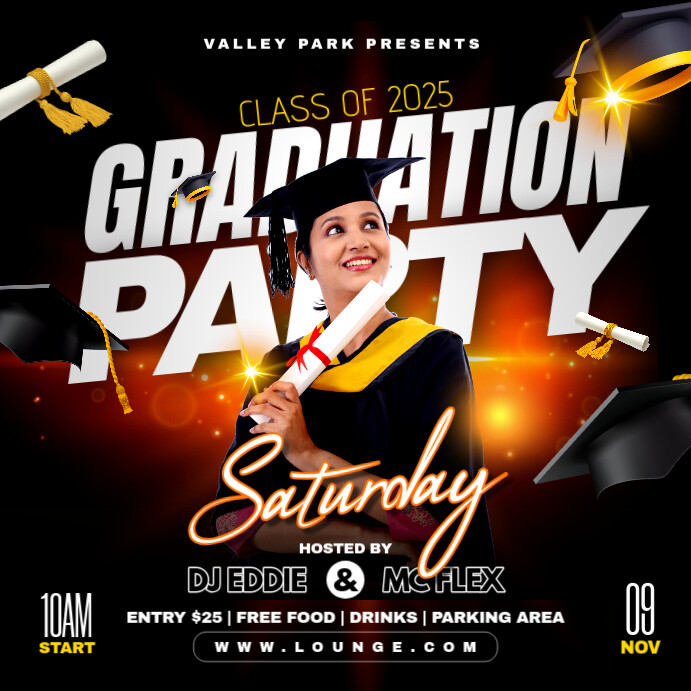 Copy of Editable graduation party invitation Instagram post template ...