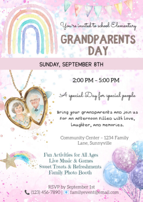 Editable Grandparents Day Flyer Template | PosterMyWall