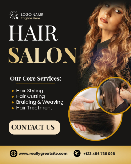 Copy of Editable Hair Salon Services Flyer Template | PosterMyWall