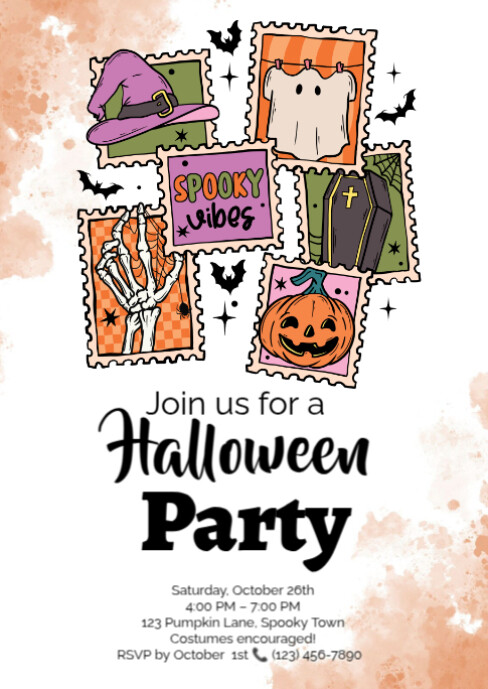 Editable Halloween Party Invitation Template | PosterMyWall