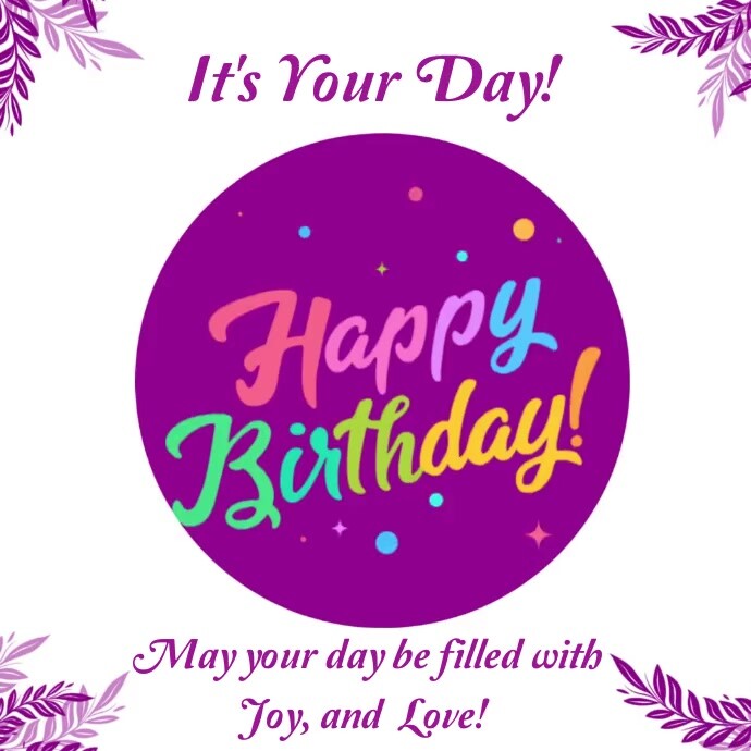 Editable Happy Birthday Video Template | PosterMyWall