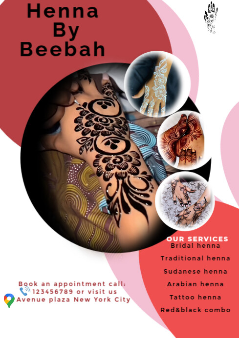 Copy of Editable henna design flyer | PosterMyWall