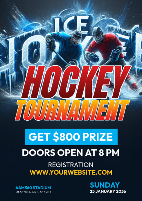 Copy of Editable Hockey Flyer | PosterMyWall