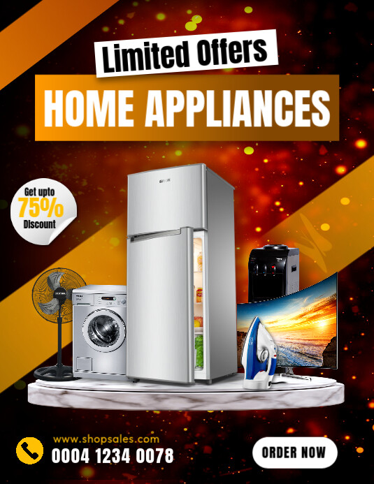 Copy of Editable Home appliances products showcase flyer poster ...