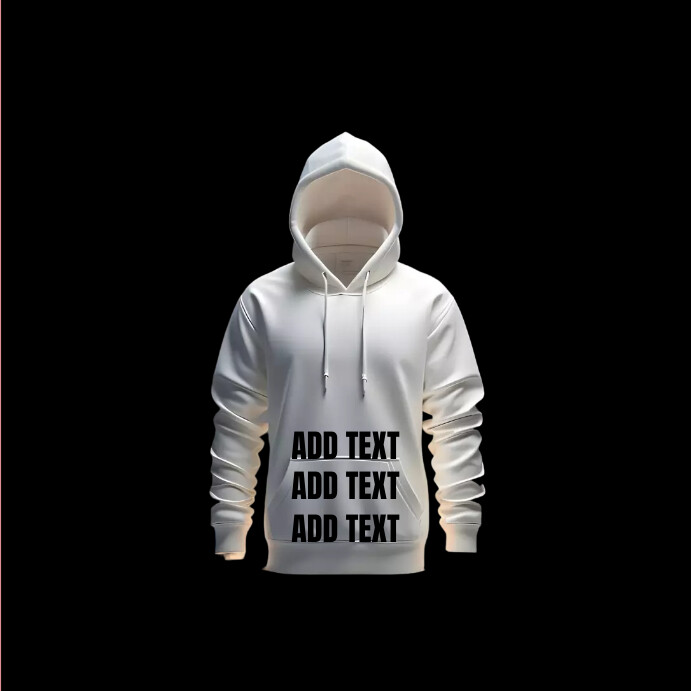 Editable Hoodie Template | PosterMyWall