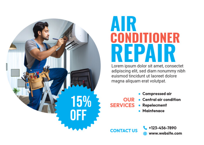Editable HVAC Service Marketing Template" | PosterMyWall