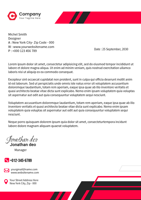 Editable Letter Head Ads Template | PosterMyWall