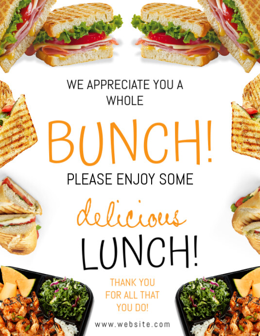 EDITABLE Lunch Appreciation Sign Template | PosterMyWall