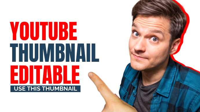 Editable man Youtube Thumbnail เทมเพลต | PosterMyWall